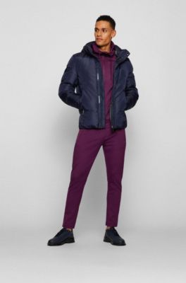 Hugo Boss Norwood Hooded Shirt Jacket Shacket Lightweight in Blue Size ...