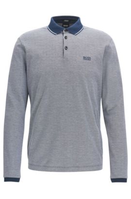 HUGO BOSS Long-Sleeved Polo Shirts for Men | Slim Fit