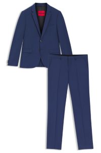 HUGO - Extra-slim-fit suit in a wool blend