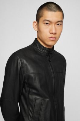 Hugo boss jaylo leather jacket store