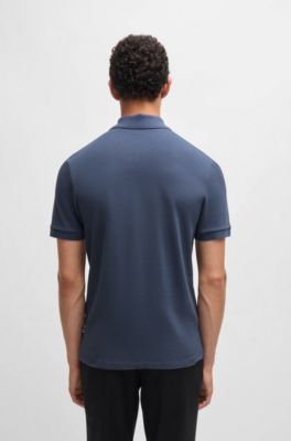BOSS - Pallas Regular-fit polo shirt in cotton - Blue