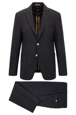 BOSS - Traje slim fit en sirsaca elástica