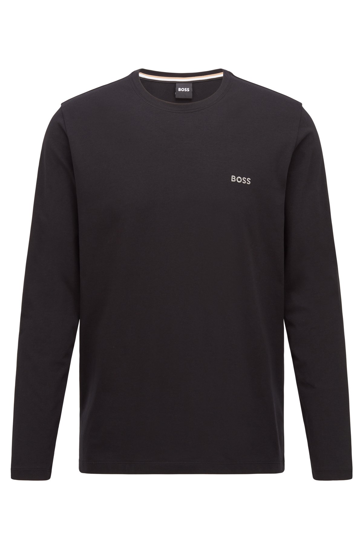 BOSS - Stretch-cotton regular-fit T-shirt with embroidered BOSS - Stretch-cotton regular-fit T-shirt with embroidered