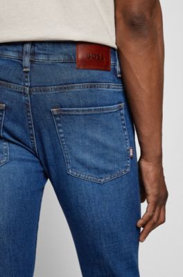 Hugo boss men's slim fit jeans sales