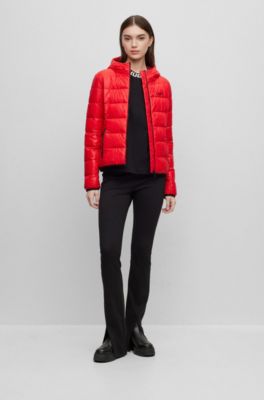 HUGO - Water-repellent puffer jacket with contrast logo