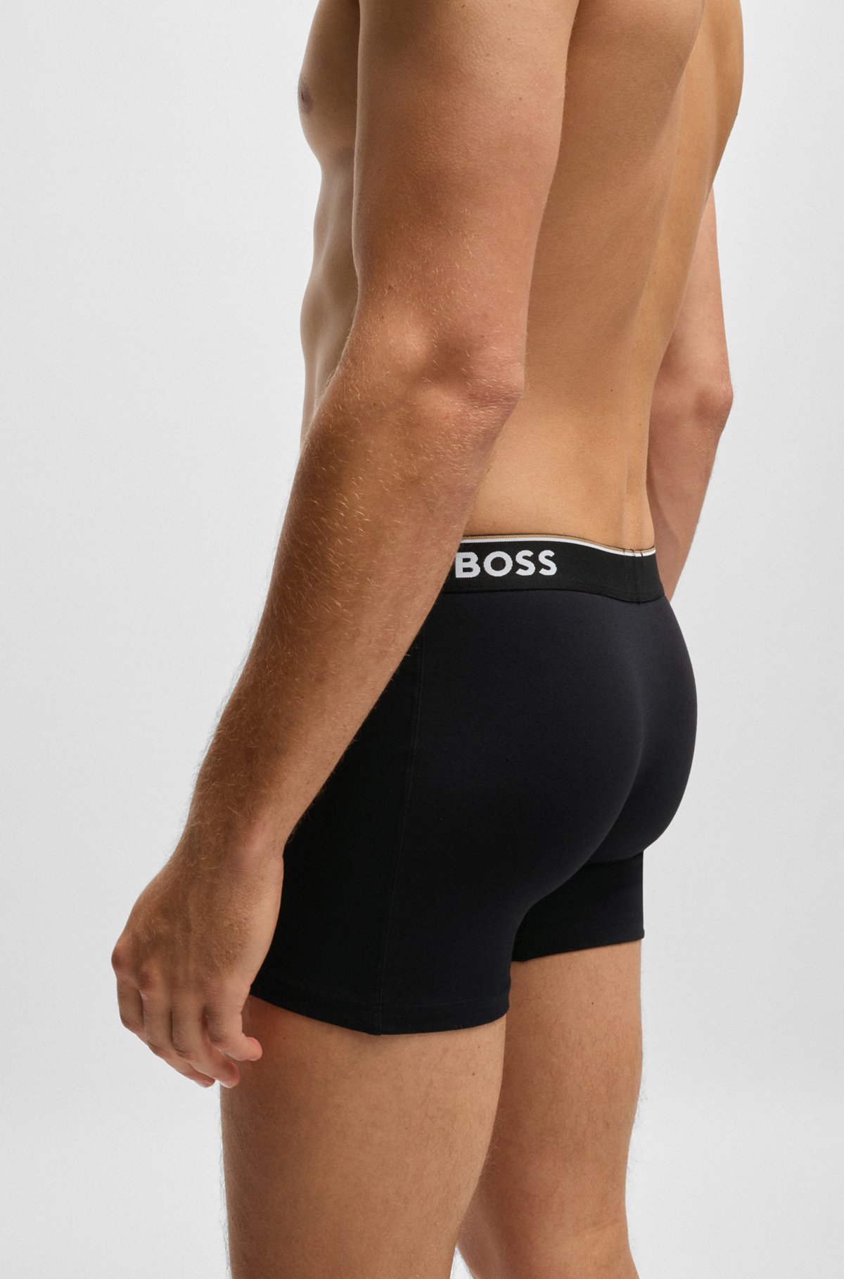 BOSS - ボクサーパンツ3枚セット ストレッチコットン ロゴ BOSS - ボクサーパンツ3枚セット ストレッチコットン ロゴ
