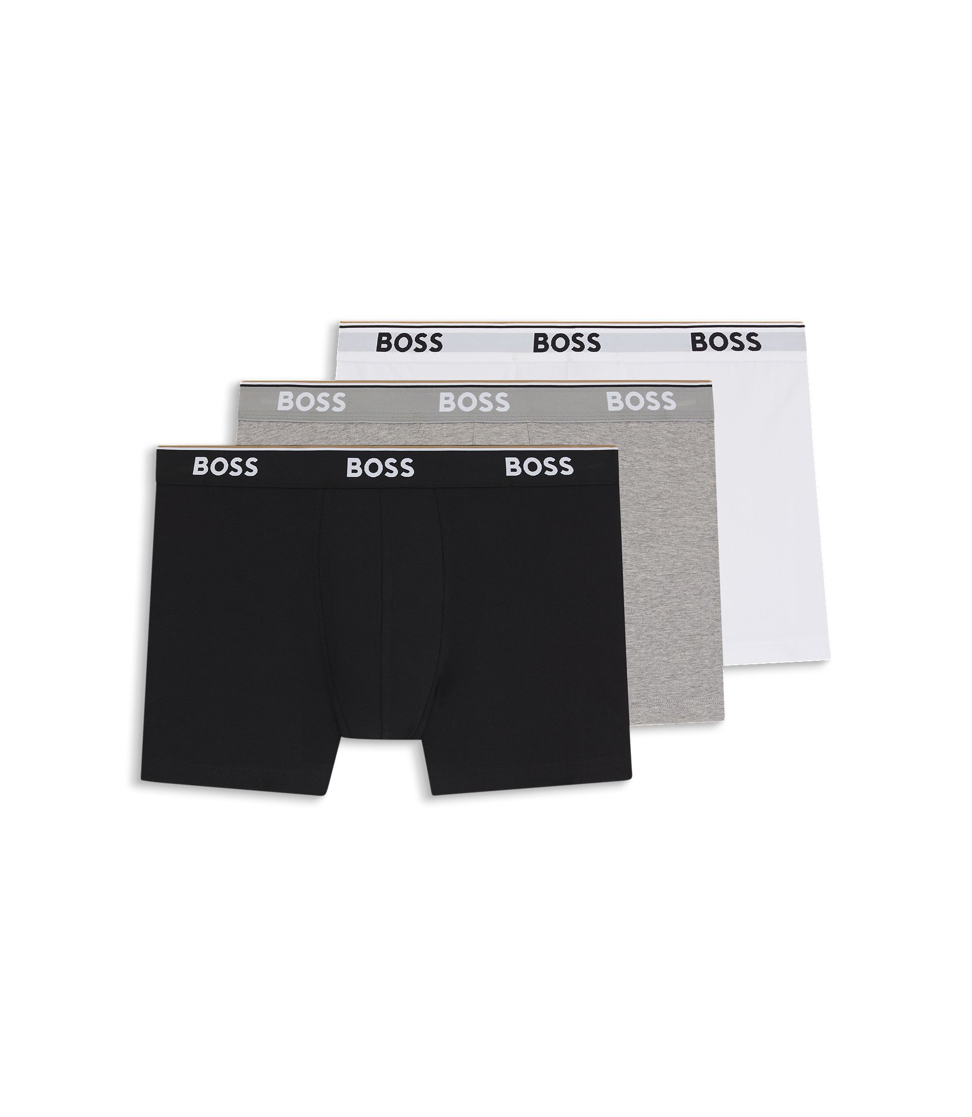 BOSS - ボクサーパンツ3枚セット ストレッチコットン ロゴ BOSS - ボクサーパンツ3枚セット ストレッチコットン ロゴ