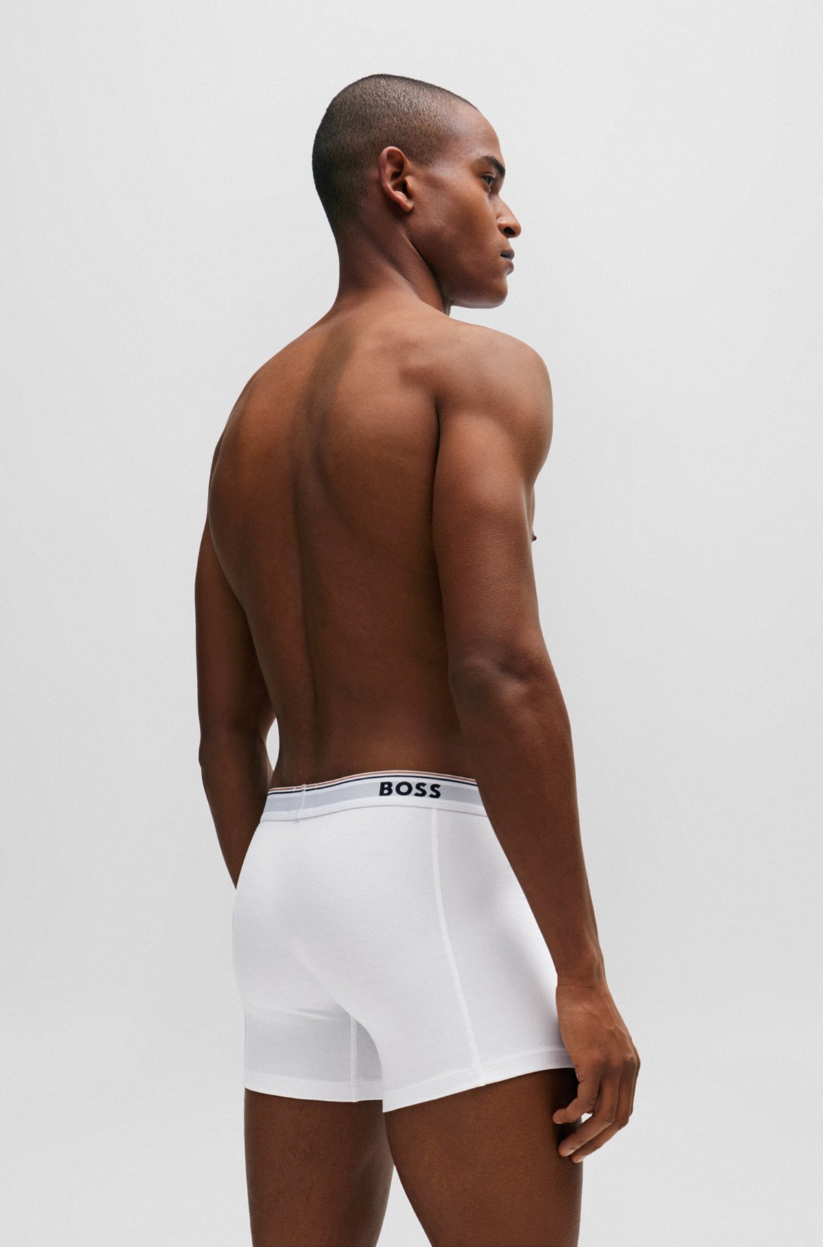 BOSS - ボクサーパンツ3枚セット ストレッチコットン ロゴ BOSS - ボクサーパンツ3枚セット ストレッチコットン ロゴ