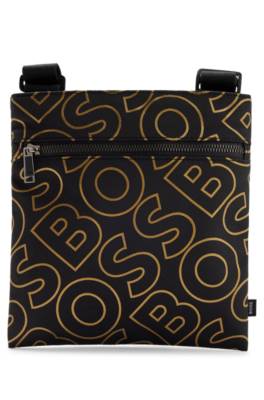 Hugo Boss Envelope Bag In Recycled Fabric With Outline Logos | ModeSens