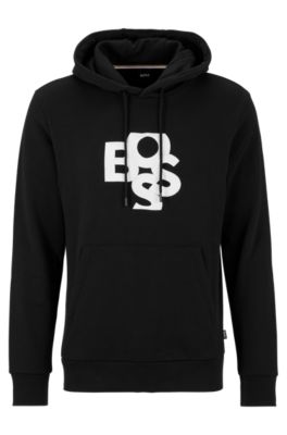 BOSS - French-terry hoodie with BOSS logo