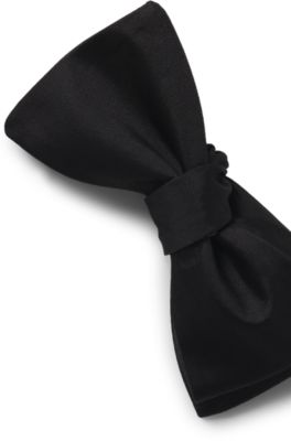 BOSS - Fluga i sidenjacquard, tillverkad i Italien - Svart