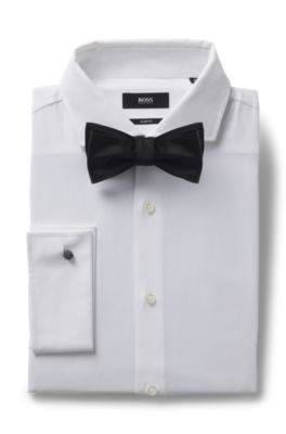 BOSS - Fluga i sidenjacquard, tillverkad i Italien - Svart