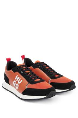 Hugo Boss Running-inspired Trainers In Mixed Materials With Stacked ...