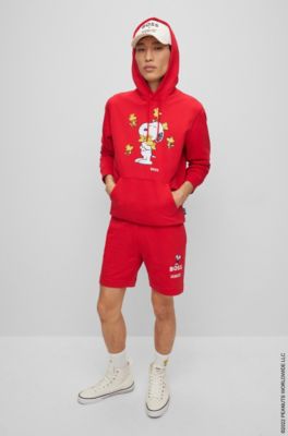 Hugo Boss - BOSS x PEANUTS oversized-fit hoodie in French terry with ...