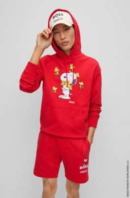 Hugo Boss - BOSS x PEANUTS oversized-fit hoodie in French terry with ...