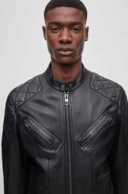 Slim Black Leather Jacket | atelier-yuwa.ciao.jp