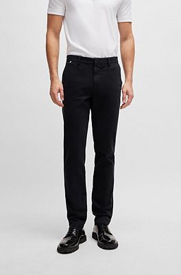 BOSS - Slim-Fit Chino aus elastischer Baumwoll-Gabardine