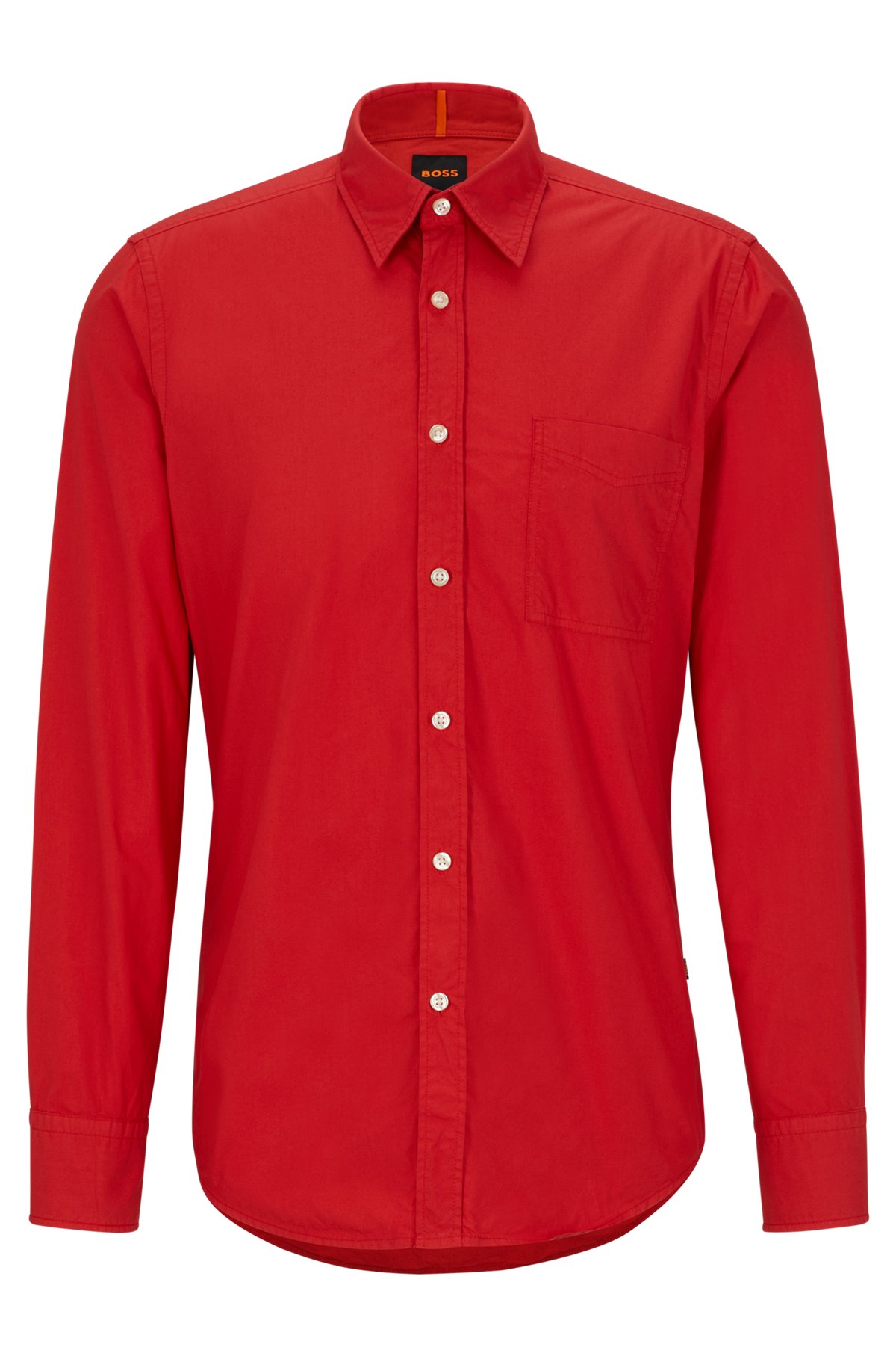 BOSS - Regular-fit shirt in organic-cotton poplin BOSS - Regular-fit shirt in organic-cotton poplin