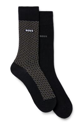 BOSS - Two-pack of regular-length cotton-blend socks