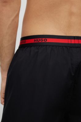 HUGO - Conjunto de dois boxers de algodão com cós com logótipo