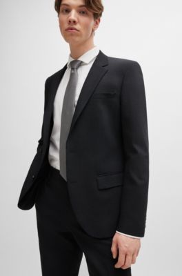 HUGO - Costume Slim Fit en twill stretch - Noir