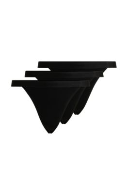 HUGO - Conjunto de três slips tanga em modal elástico com cintura com ...