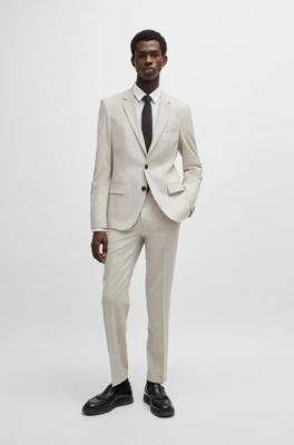HUGO - Slim-fit suit in performance-stretch fabric