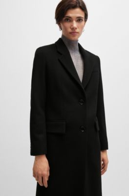 BOSS - Slim-fit coat in virgin wool and cashmere