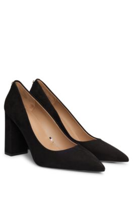 BOSS - Suede pumps with 9cm block heel