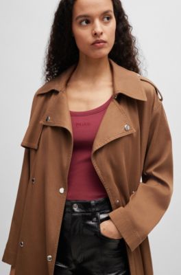 BOSS - Stretch-cotton slim-fit vest with ribbed structure