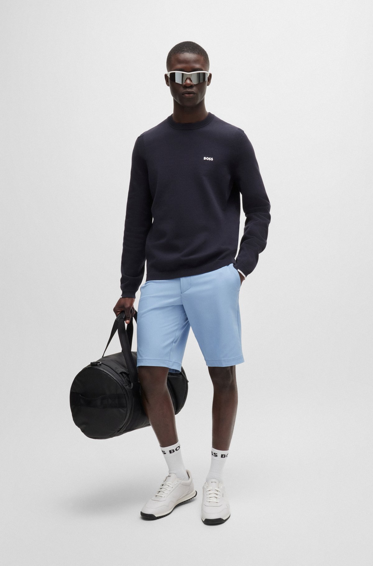 BOSS - Slim-fit shorts in easy-iron four-way stretch fabric BOSS - Slim-fit shorts in easy-iron four-way stretch fabric