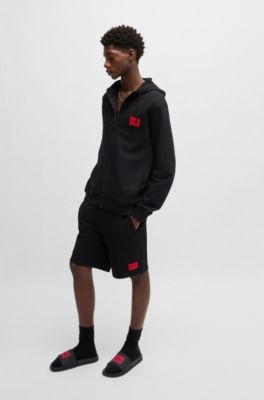 HUGO - Slip-on slides with red logo label