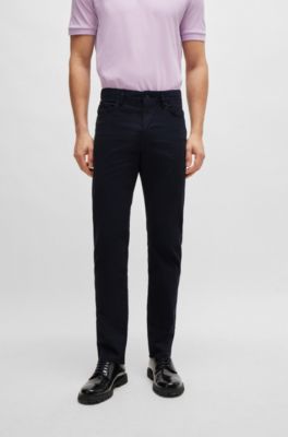 BOSS - Jeans slim fit in denim elasticizzato leggero effetto satin