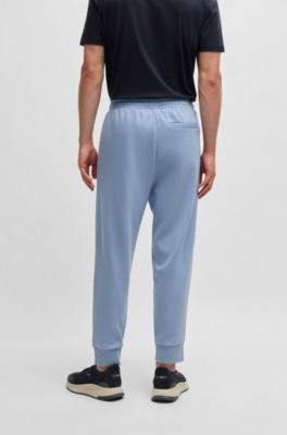 BOSS - 로고 프린트 스트레치 코튼 트랙수트 팬츠 - 라이트 블루
