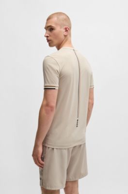 BOSS - BOSS x Matteo Berrettini waffle-fabric T-shirt with signature ...