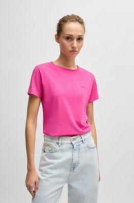 T-shirts femininas em cor Rosa | HUGO BOSS