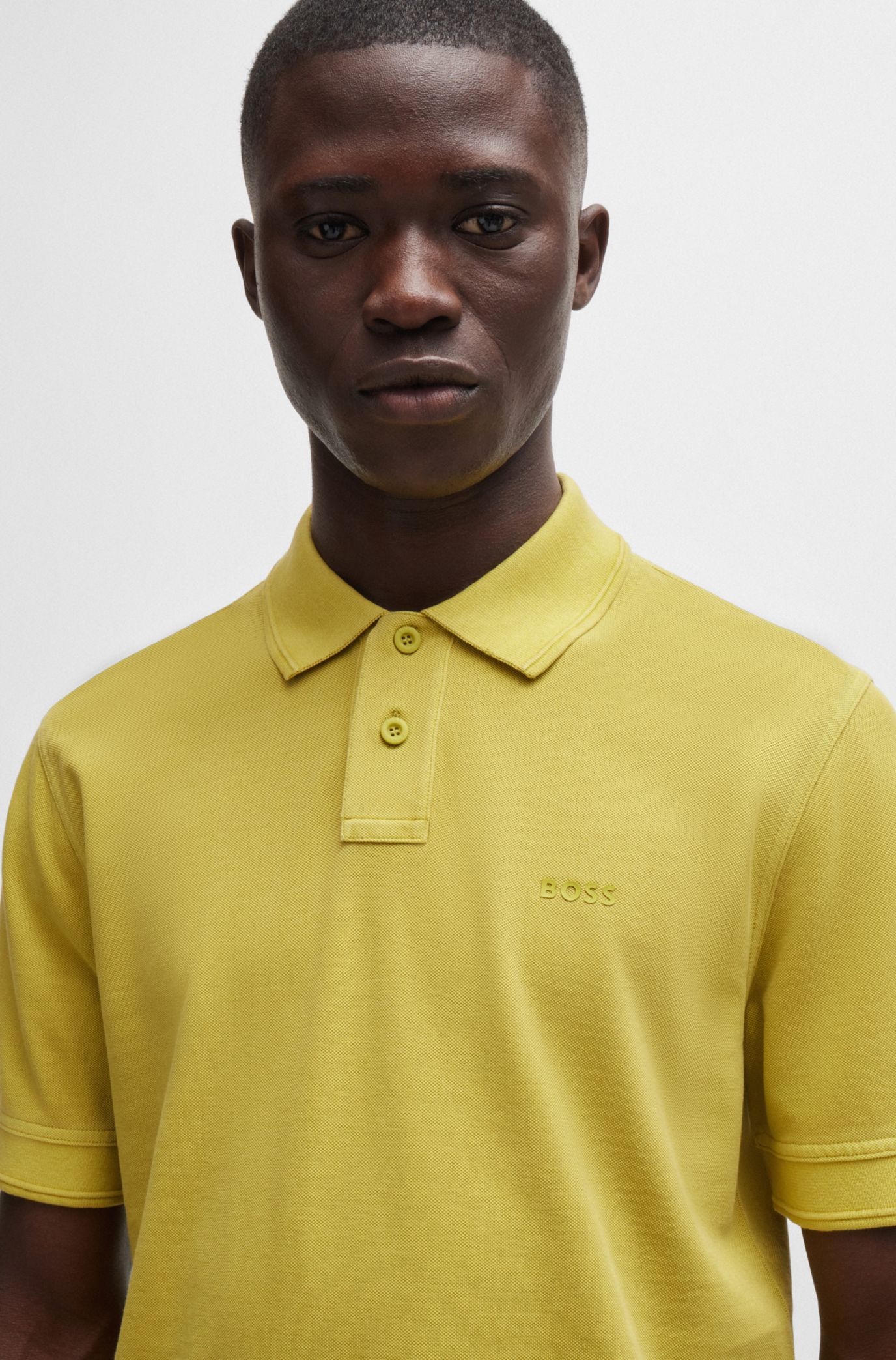 Boss pique polo shirt store