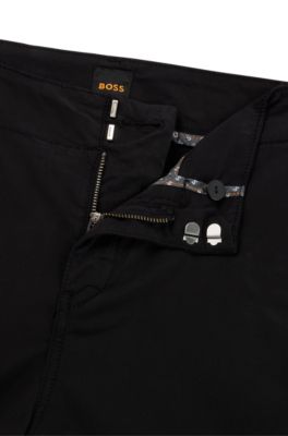 BOSS - Relaxed fit bukser i bomuldstwill med stræk