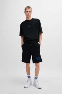 HUGO - Cotton-terry shorts with new-season logo story