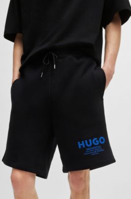 HUGO - Cotton-terry shorts with new-season logo story