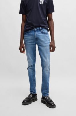 Hugo boss men's slim fit jeans sales