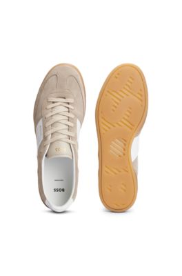 BOSS - Deportivas de género neutro en ante y piel con cordones y ...