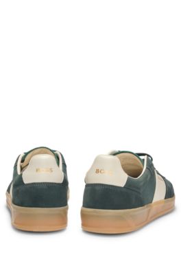 BOSS - Deportivas de género neutro en ante y piel con cordones y ...