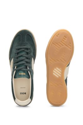 BOSS - Deportivas de género neutro en ante y piel con cordones y ...