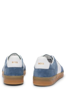 BOSS - Deportivas de género neutro en ante y piel con cordones y ...