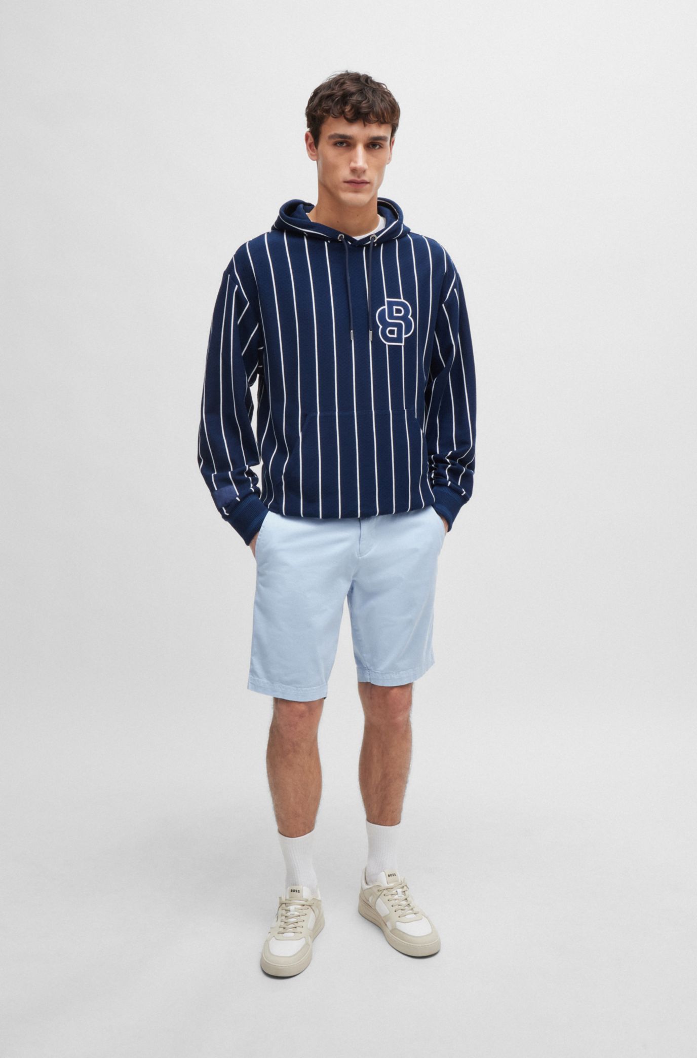 Blue boss shorts store