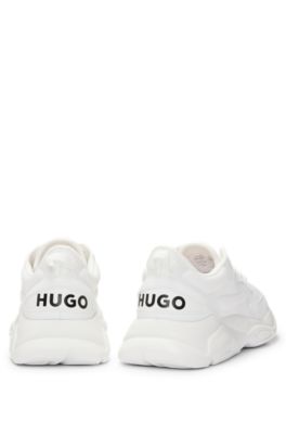 HUGO - Mixed-material trainers with contrast logos
