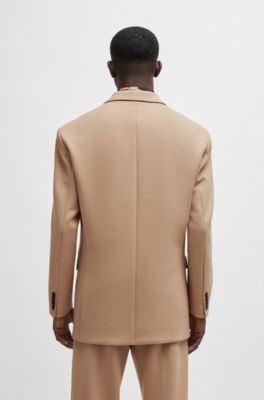 HUGO - Modern-Fit Sakko aus Performance-Stretch-Jersey - Beige