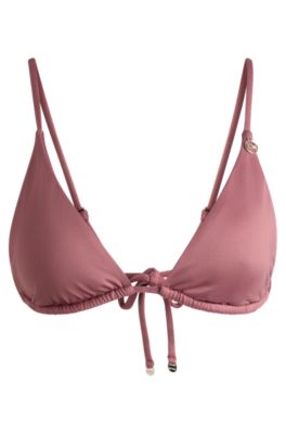 BOSS - Triangle bikini top with logo charm