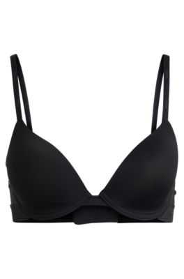 BOSS - Underwire bra with branded adjustable straps - Black